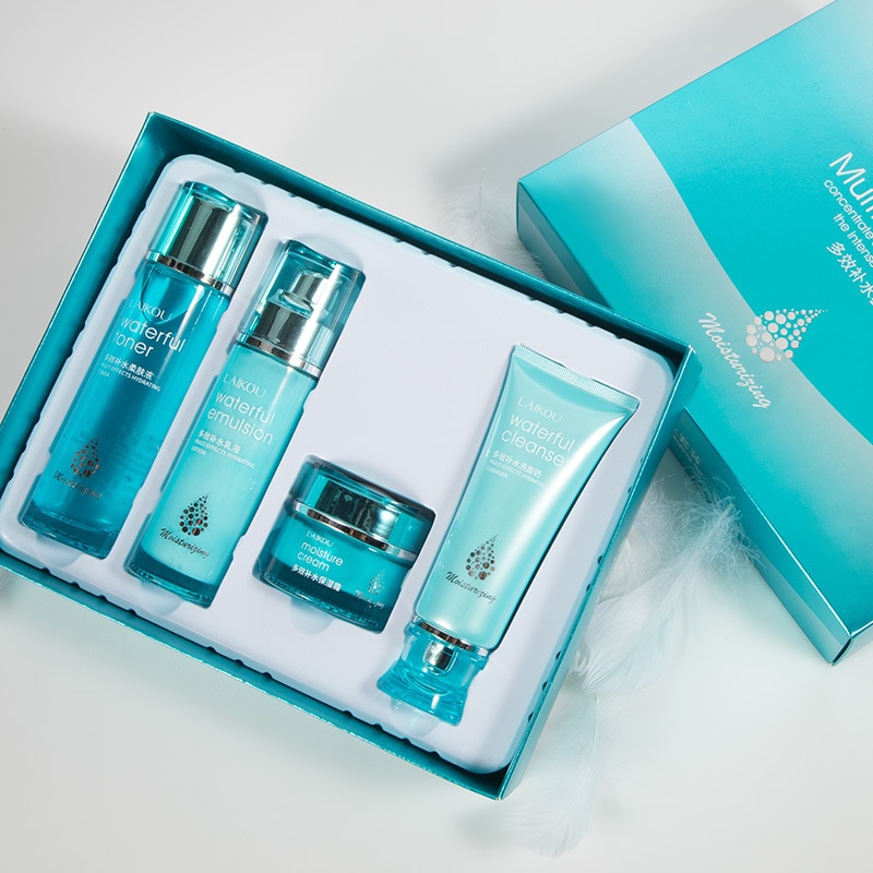 Face Skin Care Set Moisturizing Cream/Emulsion/Cleanser/Toner Anti ...