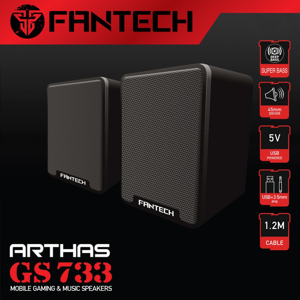 FANTECH Gaming Speaker Stereo GS733 ลำโพงเกมมิ่ง สเตริโอ 2.0 ระบบเสียง ...