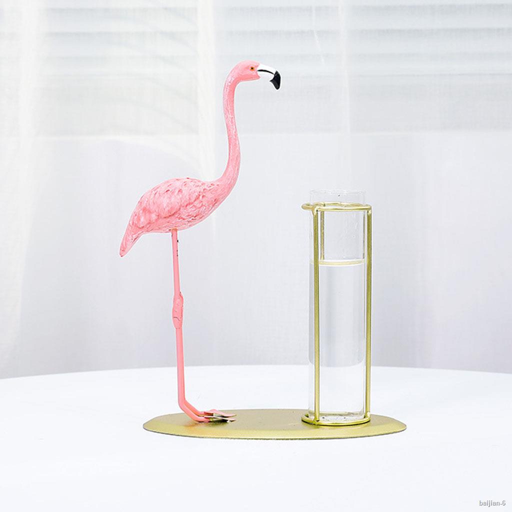 Creative Flamingo Hydroponics Planter Vase Modern Glass Flower Vase for ...