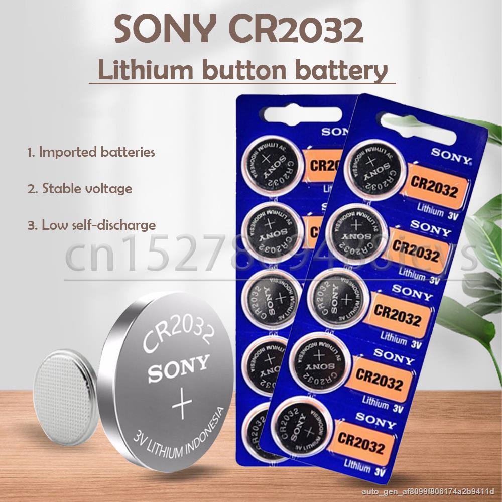 5pcs al Sony 3v Cr2032 Cr 2032 Dl2032 Ecr2032 5004lc Kcr2032 Br2032 Button Battery For Watch ...