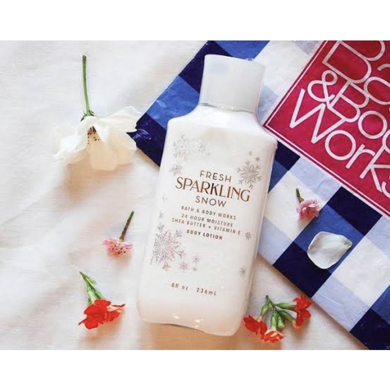 Bath & Body Works Fresh Sparkling Snow Body Lotion 236ml. ของแท้ ...