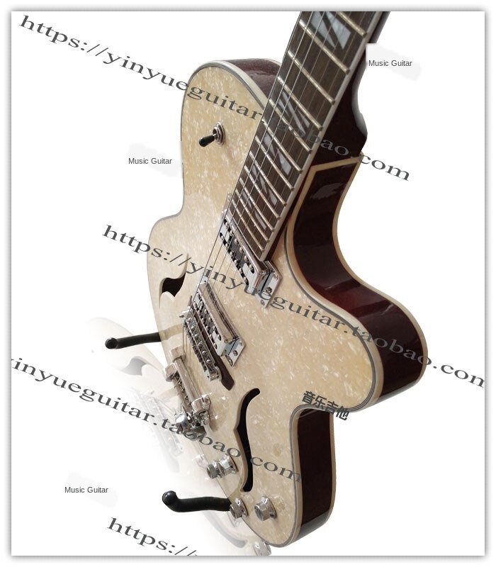 Jazz Hollow Electric Guitar Handmade Customizable F-Holes Large Rocker ...