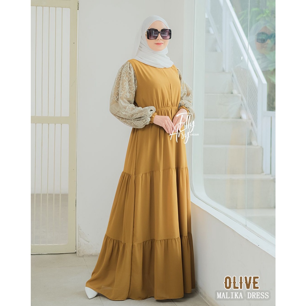 Malika Dress Ori ELLY ARSY Ceruty Babydoll วัสดุผ้าขนฟู - dhanishopfa ...