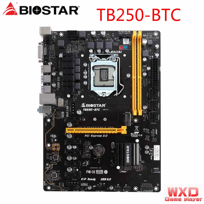 BIOSTAR Mother Board TB250-BTC 6PCIE B250 LGA 1151 DDR4 TB250 ATX mainboard 3ITT | Shopee Thailand