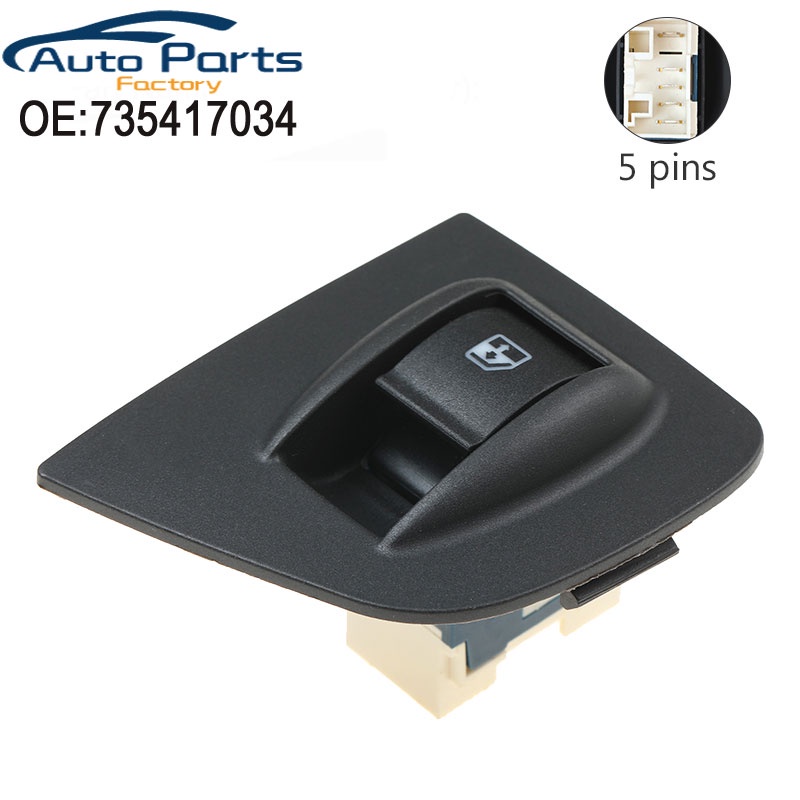 ใหม่คุณภาพสูงไฟฟ้าหน้าต่างปุ่มสวิทช์ลูกบิดสำหรับ Fiat Doblo Mk2 ...