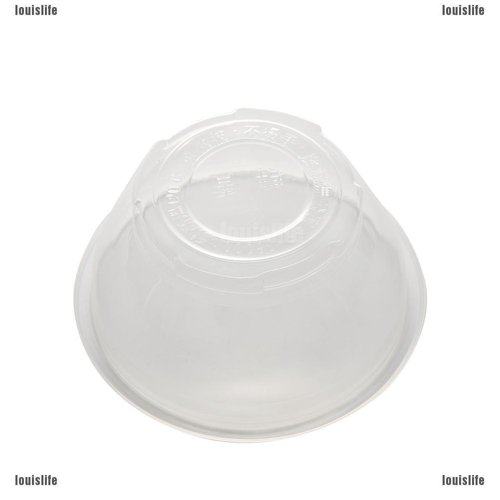 thro 20 Pcs Clear Plastic Disposable Rice Serving Bowl Outdoor Picnic ...