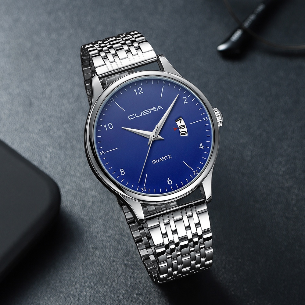 Cuena นาฬิกาข้อมือควอทซ์ลําลอง กันน้ํา สไตล์สปอร์ต แฟชั่นสําหรับผู้ชาย ...