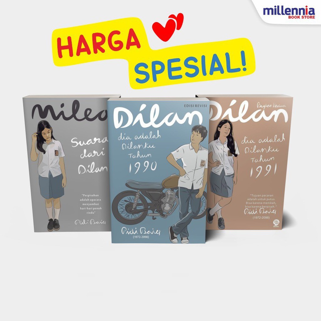 (Mizan) Dilan Dilan Series 1 (1990) Dilan 2 (1991) และ Milea - Pidi Baiq - millenniabookstore.th ...