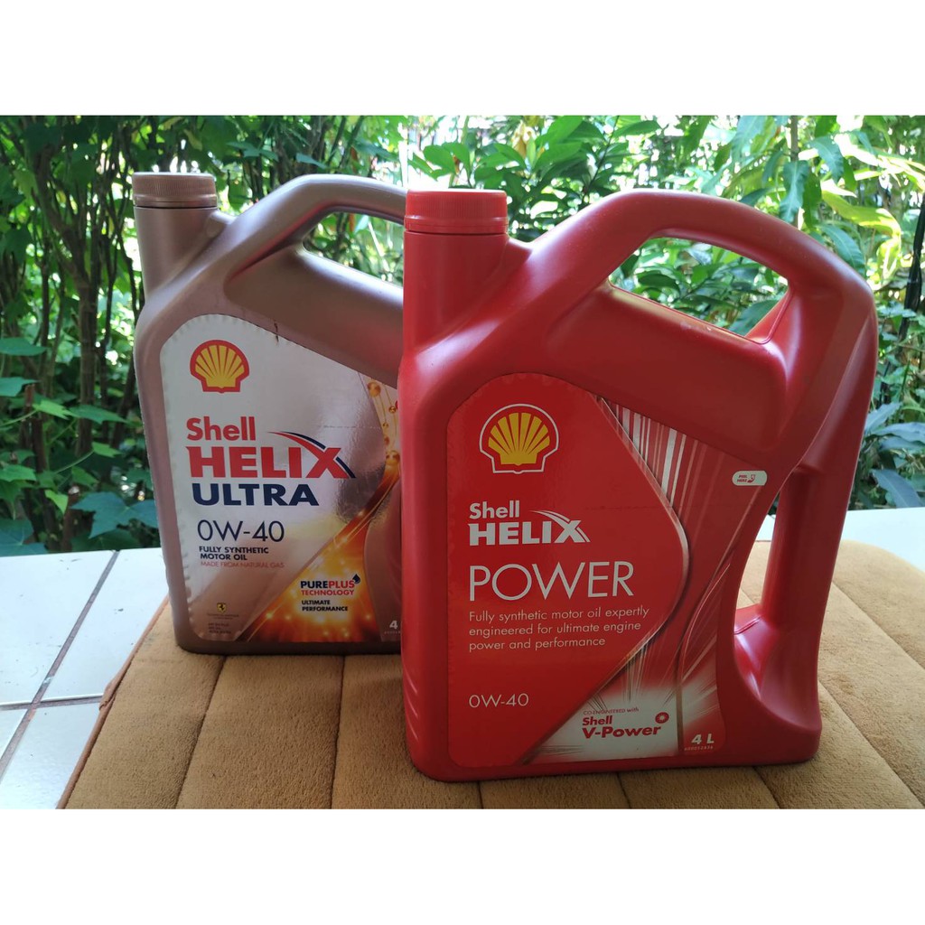 น้ำมันเครื่อง shell helix ultra 0w40 4lสำหรับเครื่องยนต์เบนซิล ...