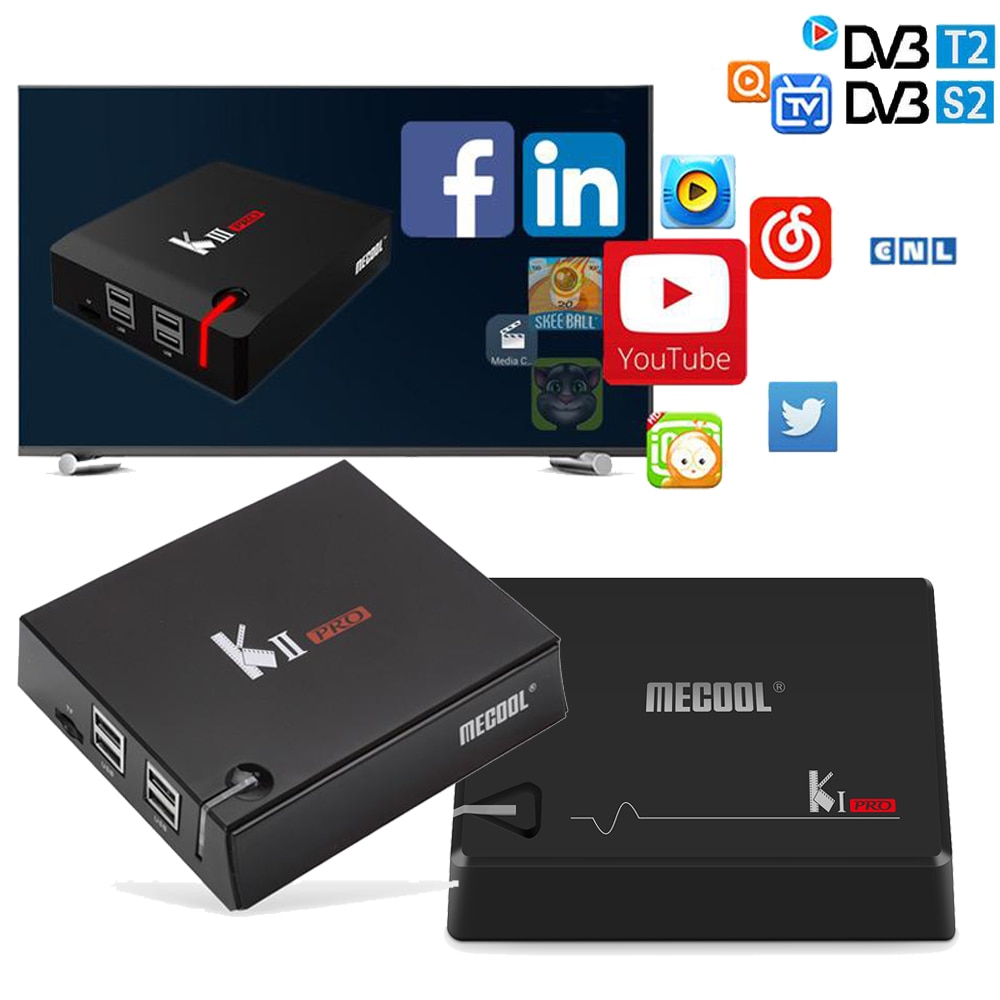 MECOOL KIII PRO Amlogic S912 Android TV Box 3GB 16GB DVB-S2 DVB-T2 DVB ...