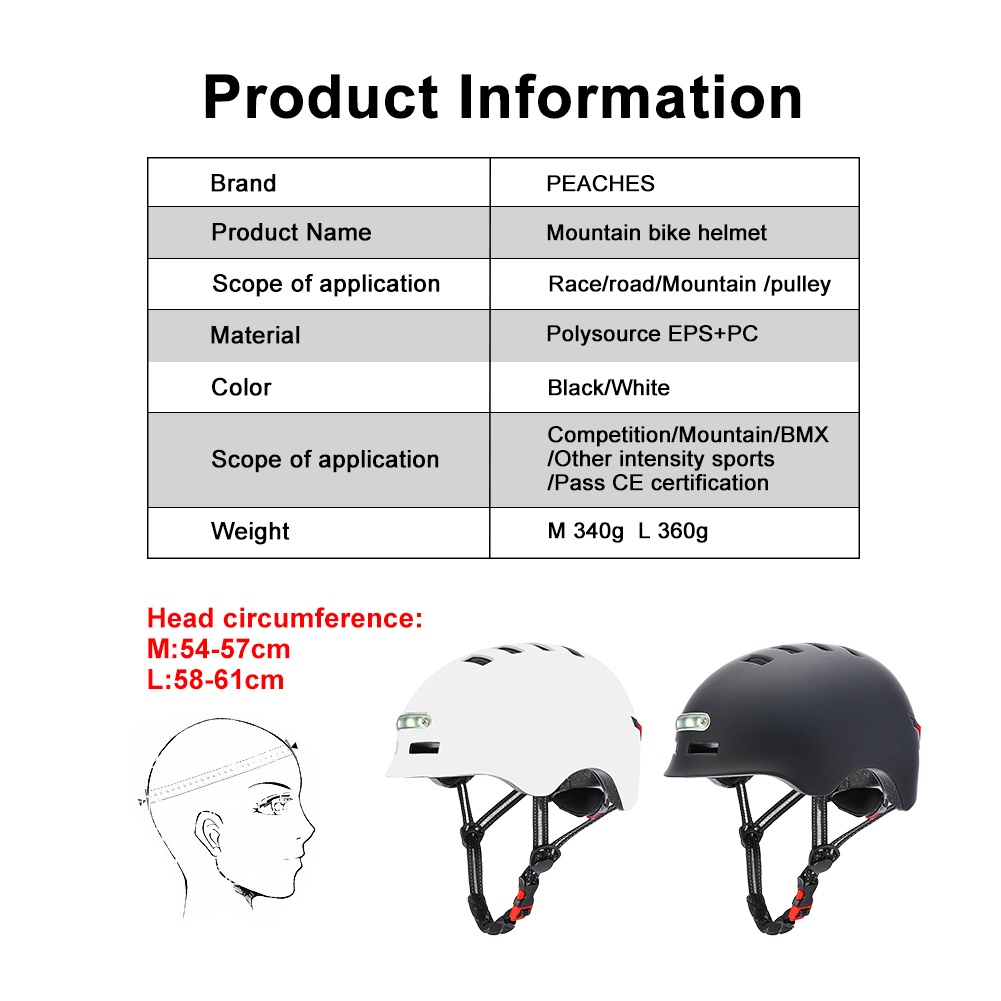 BBicycle Helmet MTB Road Bikes Helmets Integrally-mold LED Lighting ...