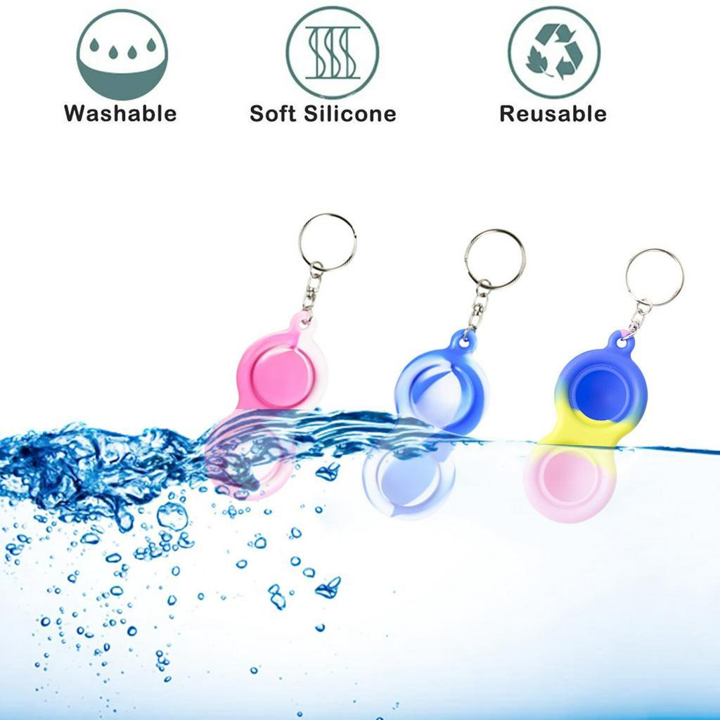 3pc Rainbow Simple Dimple Push Bubble Fidget Sensory Toy Needs Stress ...