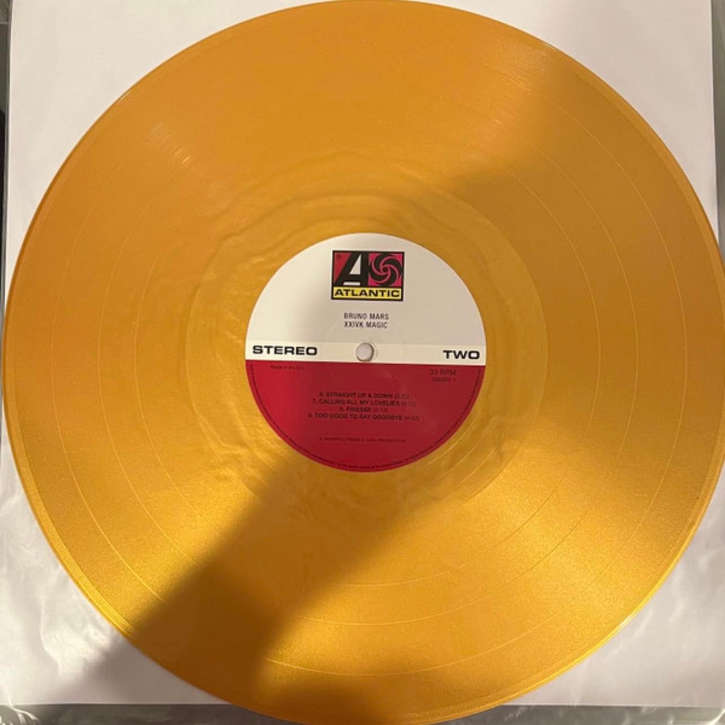 แผ่นเสียง Bruno mars XXIVK Magic Limited Edition GOLD Vinyl LP Album ...