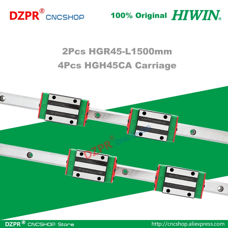 1500 มม. HGR45 คู่มือเชิงเส้น HIWIN Rail HGH45CA Carriage สไลด์สำหรับ CNC Router แกะสลักงานไม้ ...