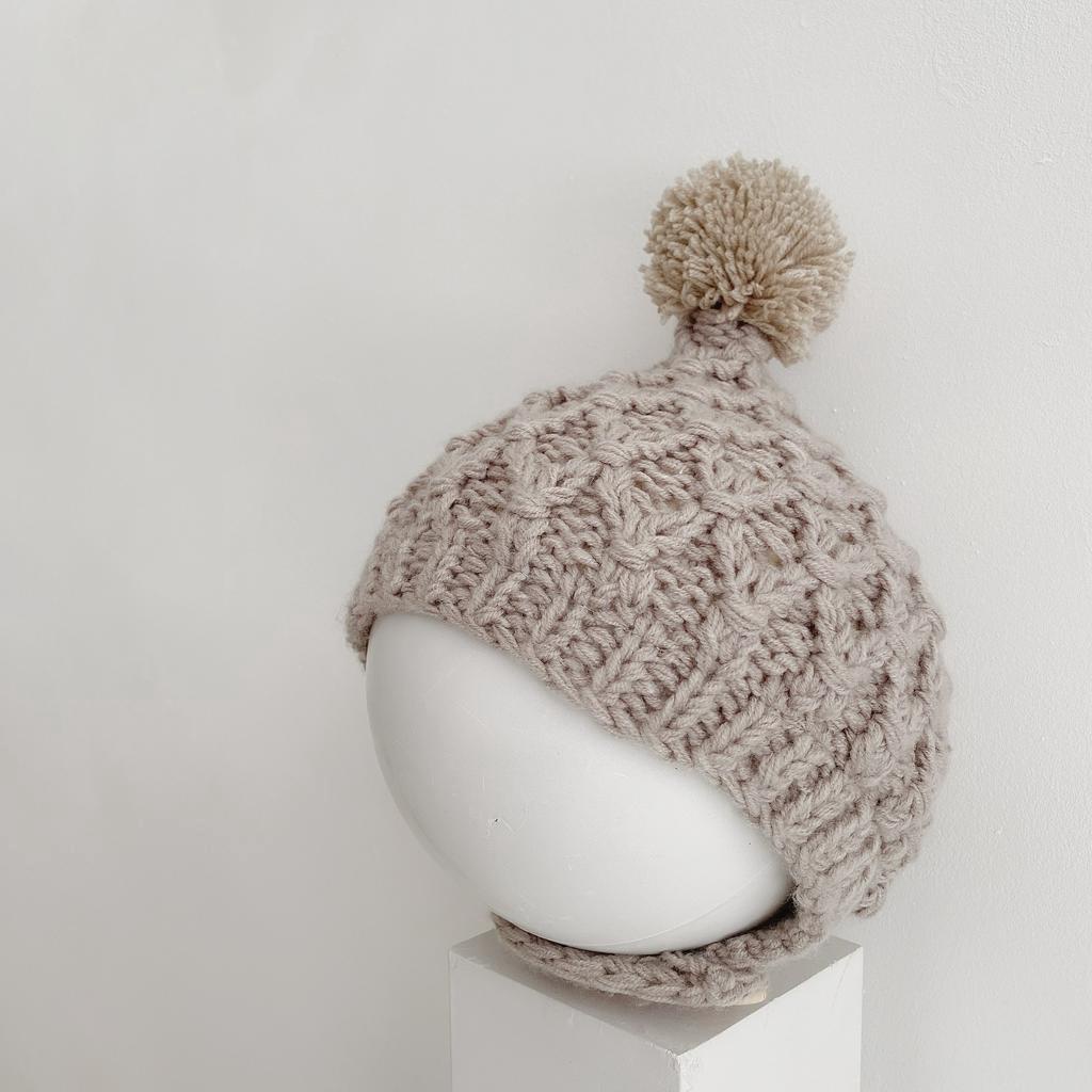 New Style Children Wool Hat Small Ball Kids Knitted Caps 3 Color Girl ...