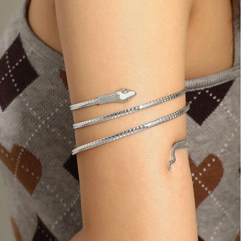 EUTUS Retro Arm Chain Hollow Arm Ring Arm Bangle Geometric Pattern Body ...