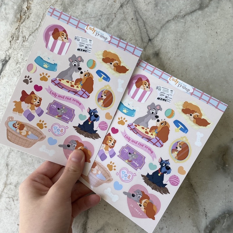 Lady and the Tramp sticker A6 - kiddyland.sticker - ThaiPick