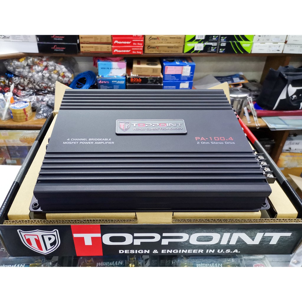เพาเวอร์แอมป์ Class-AB 4CH รุ่น PA-100.4 TOPPOINT | Shopee Thailand