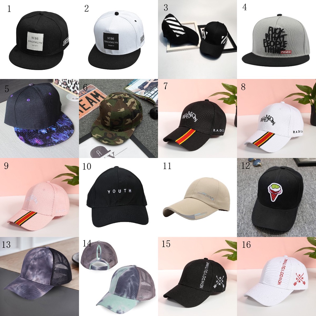 Men Cyclying Bboy Hip Hop Adjustable Baseball Snapback Hat Unisex Cap ...