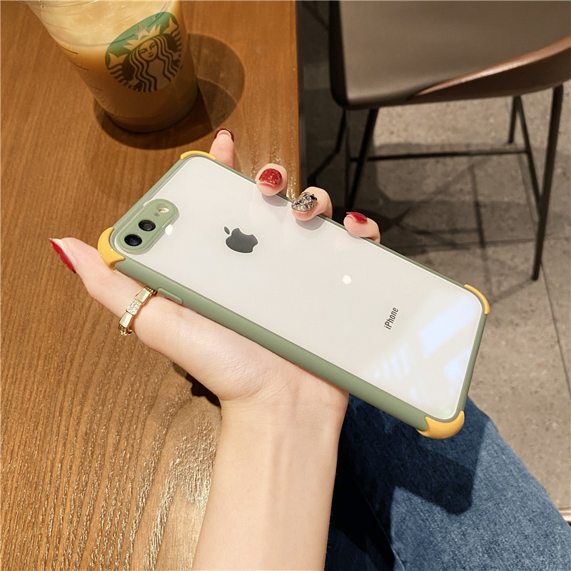 เคสไอโฟน Apple 7plusเคสโทรศัพท์ซิลิโคน Apple 8plusกล้องรวมทุกอย่างiphone7/8 plusสี่มุมกันกระแทก ...