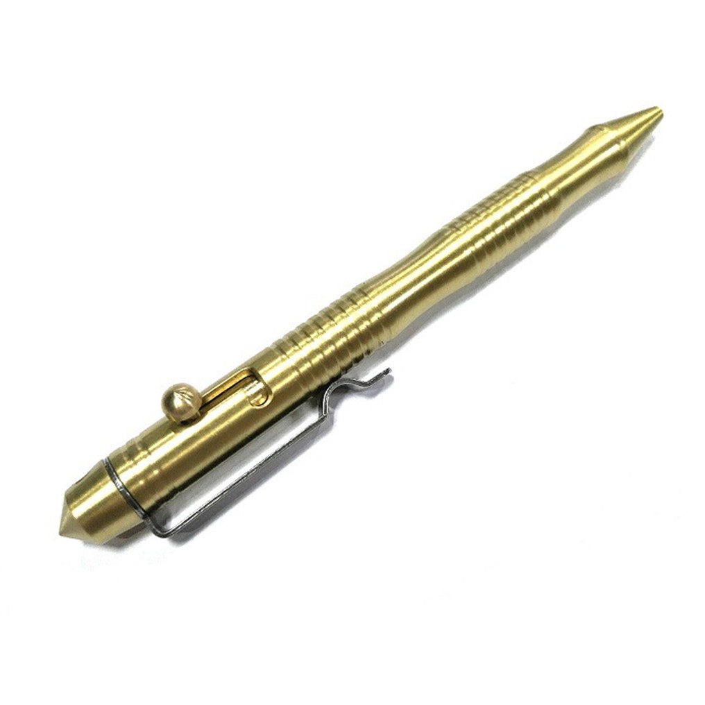 Bolt Type Handmade Brass Pen Tactical Brass Copper Gel Pen Stainless ...