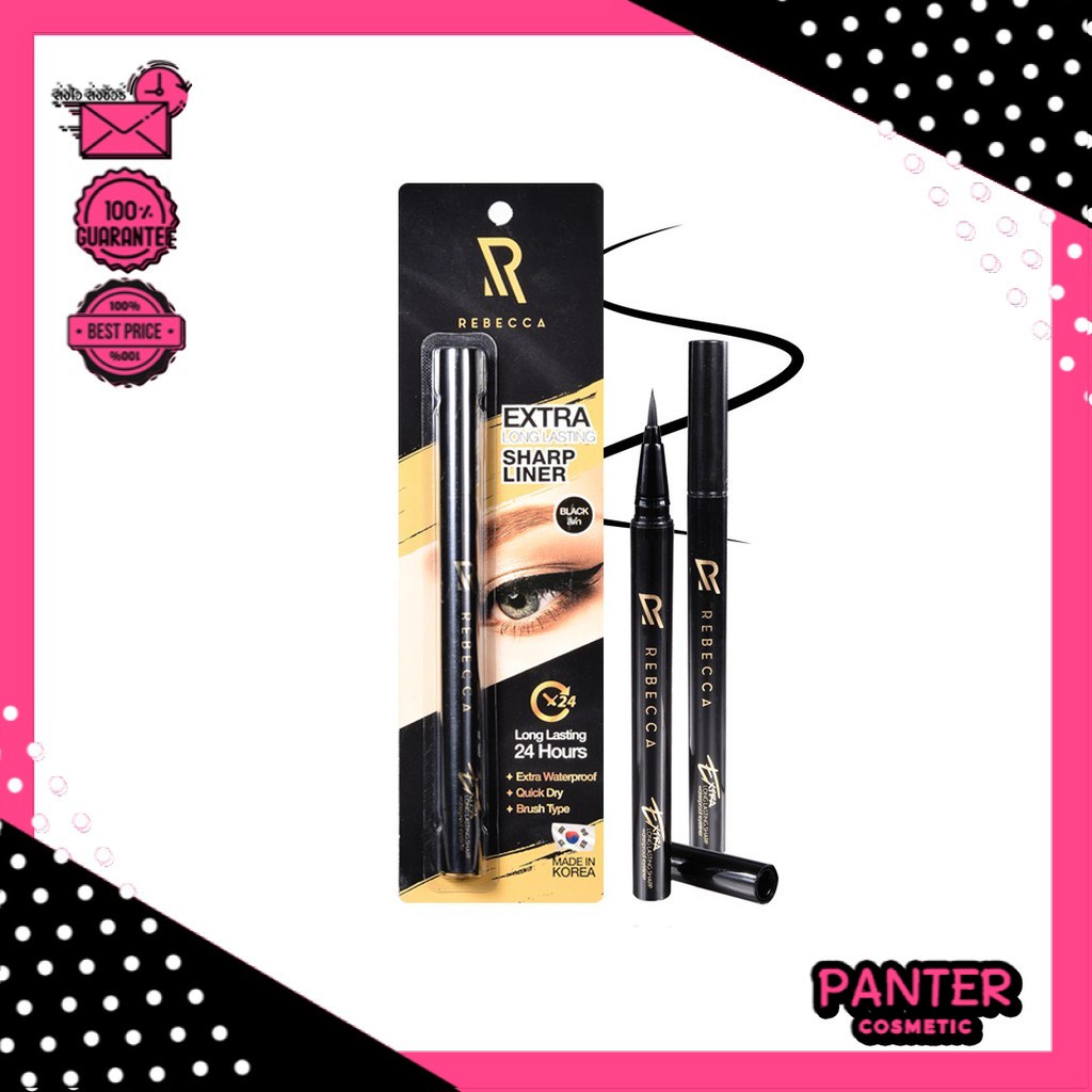 Rebecca Extra Long Lasting Sharp Waterproof Eyeliner Black 0.55ml ...