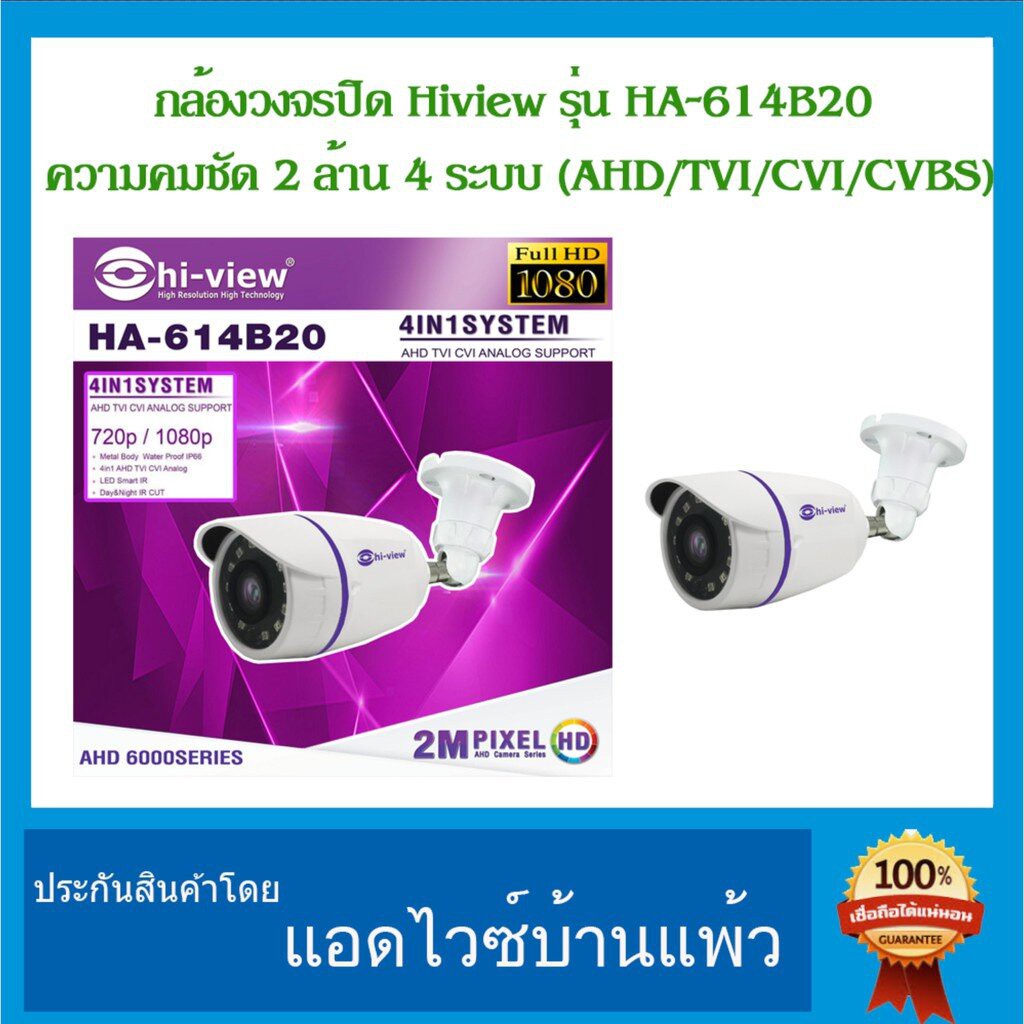 กล้องวงจรปิด Hiview Ha-614B20 ความคมชัด 2ล้านพิเซล - pingpong.ppn ...