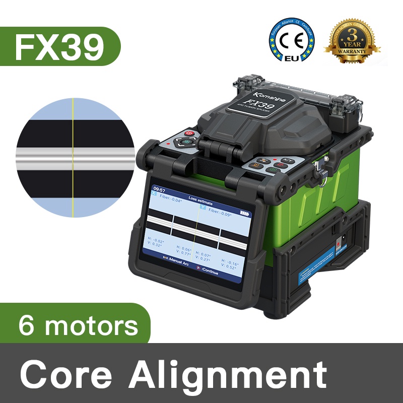 9 Languages Fusion Splicer Komshine FX39 Fiber Welder QX50 SM OTDR ...