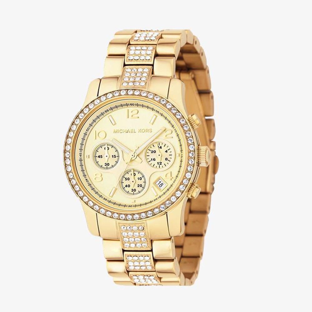 Michael Kors นาฬิกาข้อมือผู้หญิง Runway Gold Dial Gold รุ่น MK5109 ...