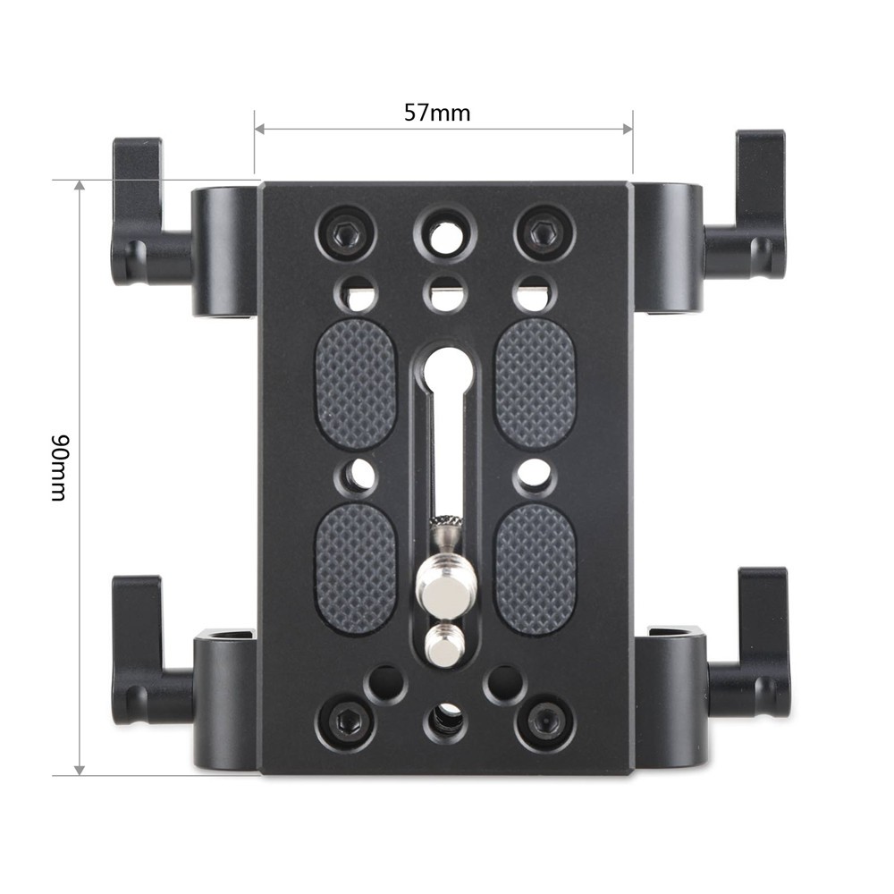 SmallRig Camera Tripod Mounting Baseplate with15mm Rod Clamp Rail Block ...