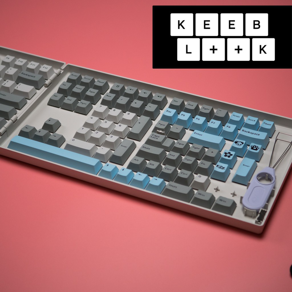 ปุ่มคีย์แคป AKKO Silent Keycap Set (177-key) PBT Double Shot Cherry ...