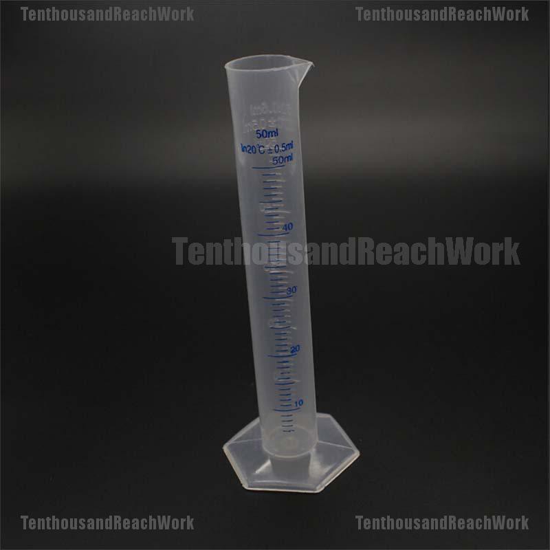 TReachWork Plastic Measuring Cylinder Laboratory Test Graduated Trial ...