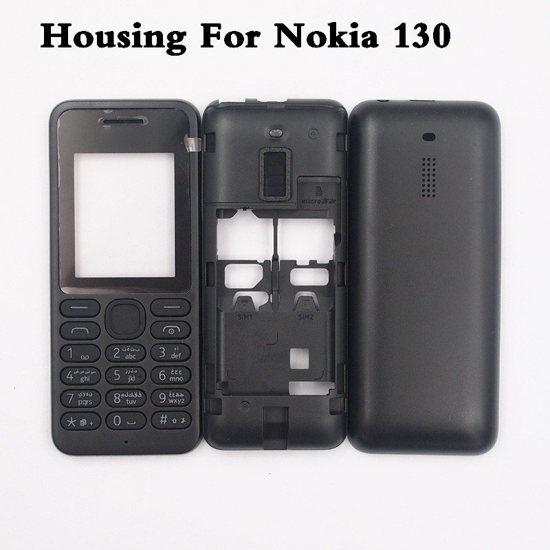 Full Housing Cover Bezel Case Keypad Keyboard for Nokia 130 DS RM-1122 ...
