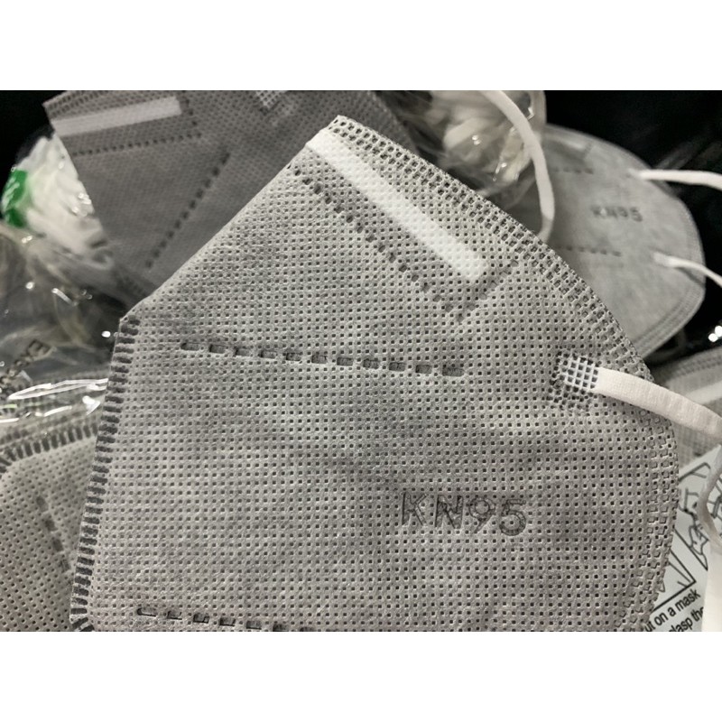 หน้ากากอนามัย 6 ชั้น KN95 N95 PM2.5 หน้ากากคาร์บอน แมสสีเทา กรองฝุ่น หนาพิเศษ แท้100 ผ้าปิดปาก ...