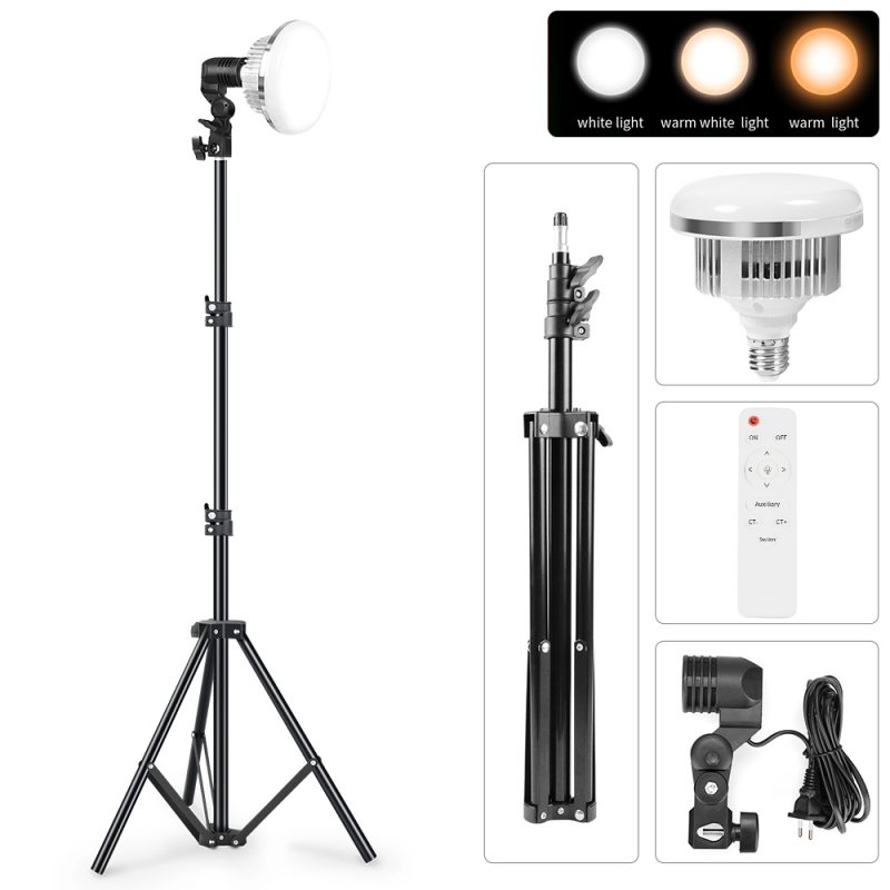 HOT LED Video Light With Tripod Stand Remote Control Dimmable Panel ...