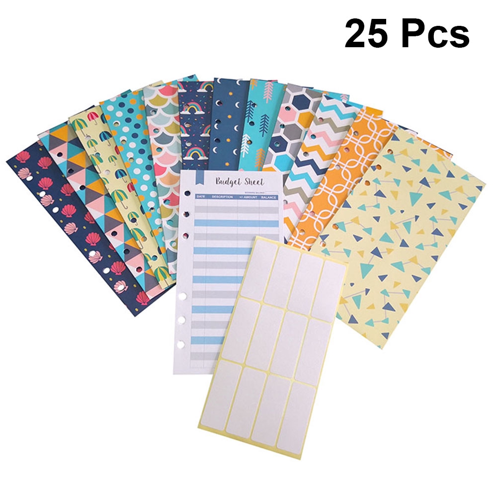 12pcs Budget Envelopes Set Creative Printed Cash Envelopes with 12pcs ...