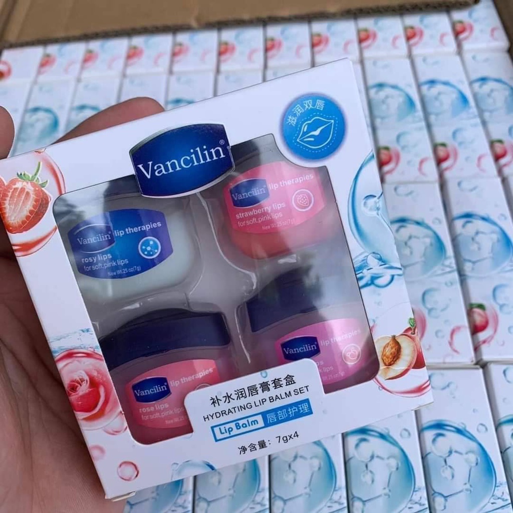ลิปมัน ลิปวาสลีน ลิป VANCILIN - Lip balm 7g./0.25oz. ลิปปาล์ม 1 กล่อง 4 ...