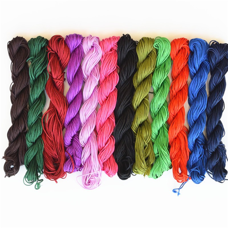 Purpleredto25M Nylon Cord Beads Bracelet Thread 1mm Braided Fashion ...