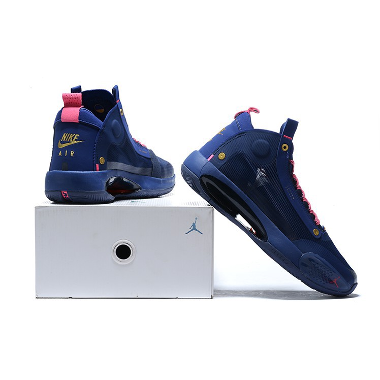 air jordan 34 xxiv aj 34 joe 34 รองเท้าผ้าใบลําลองสําหรับผู้ชายสีฟ้าชมพู - bangbangda.th - ThaiPick