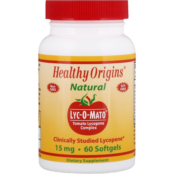 Healthy Origins Lyc-O-Mato Tomato Lycopene Complex 15 mg, 60 Softgels ...