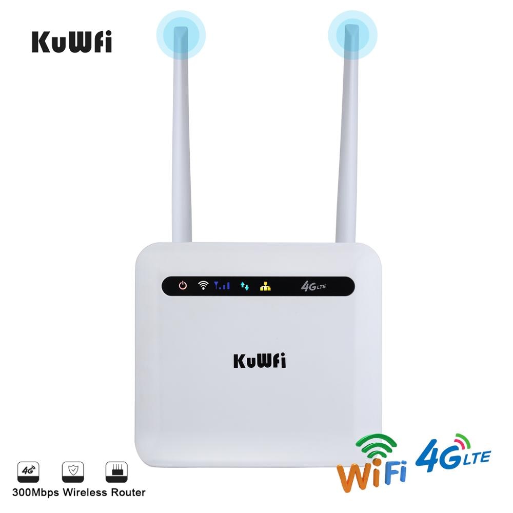 KuWFi 4G SIM Wifi Router 4G LTE CPE Router CAT4 150Mbps Unlocked 4G FDD ...