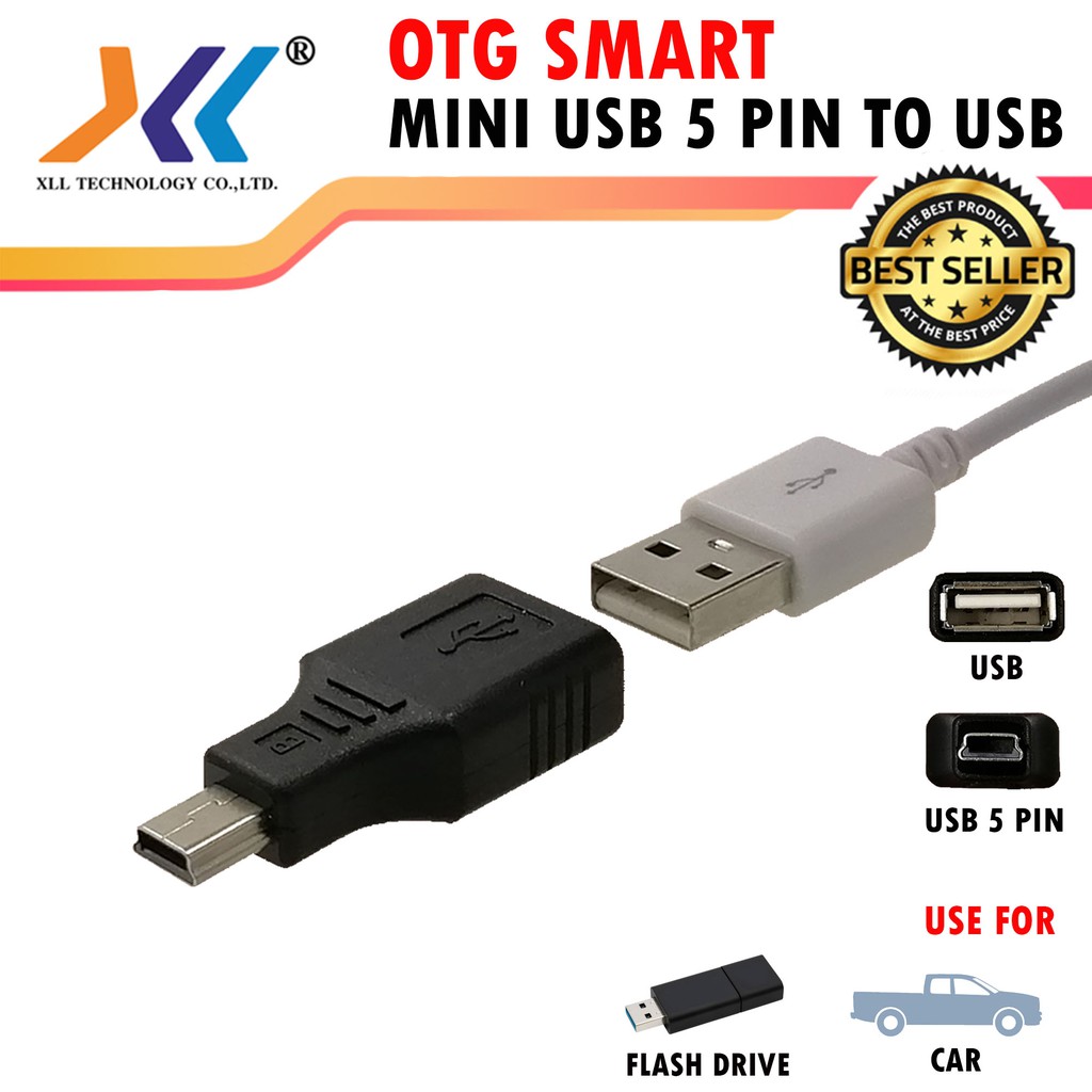 MINI USB 5PIN (OTG) TO USB/usb002 | Shopee Thailand