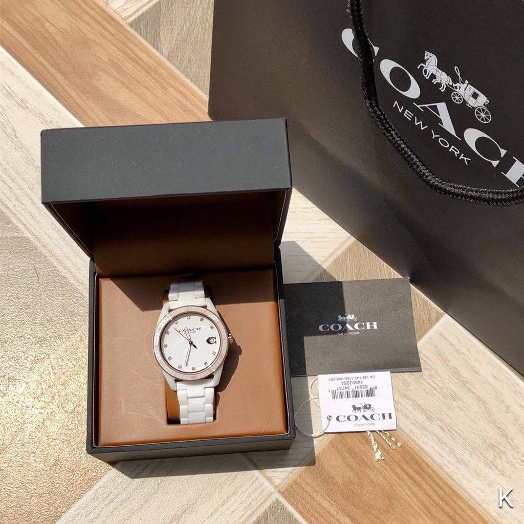 COACH นาฬิกาซีรีส์เซรามิกเต็มของแท้ 100 14503262 14503263 14503264 ...