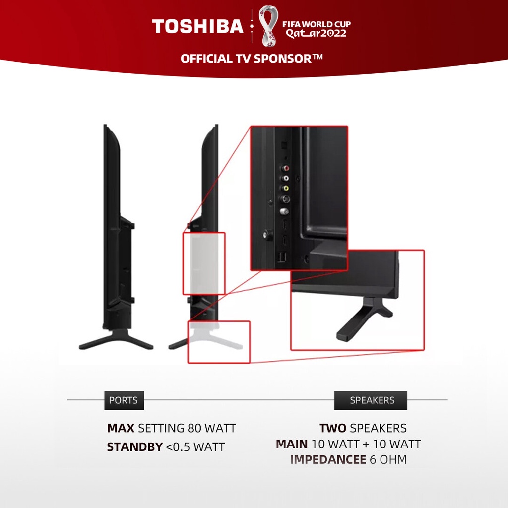 0O2J Toshiba TV ทีวี 43 นิ้ว Full HD Digital TV รุ่น 43S25KP Dolby Audio ทีวีดิจิตอล ใหม่ปี 2022 ...