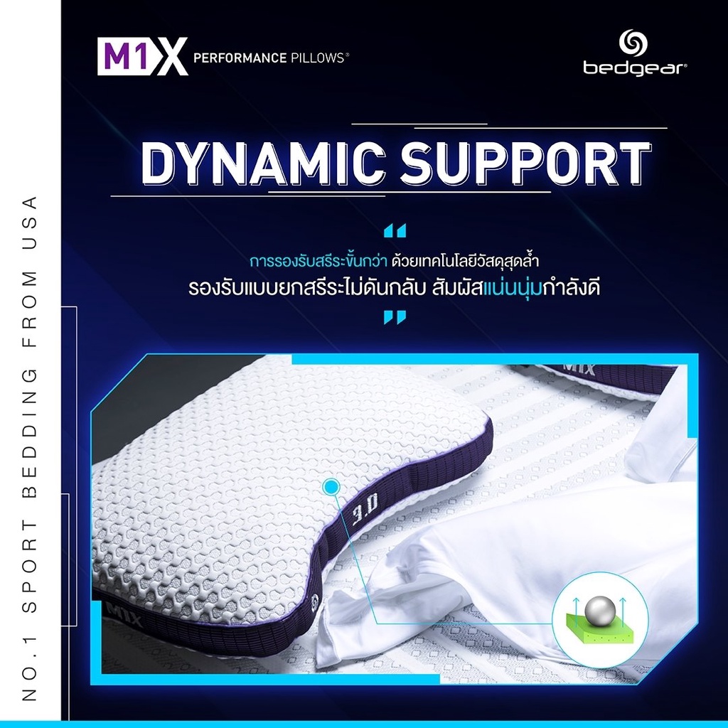 Bedgear หมอนหนุน รุ่น M1X 3.0 ส่งฟรี - lotus_officialshop - ThaiPick