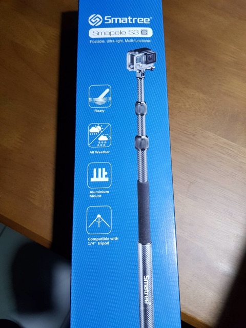 ไม้ S3C Smatree Carbon แท้ GoPro Selfie Pole ลอยน้ำ hero 8/7/6/5/4 ...