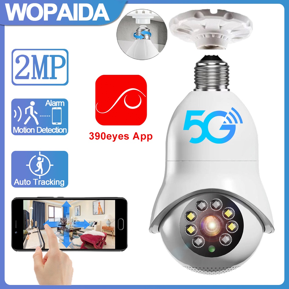 New 2MP Wifi Surveillance Bulb Camera Outdoor IP 4X Digital Zoom AI ...