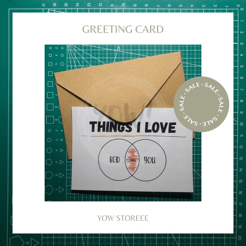 (Yow Card) การ์ดอวยพร สีน้ําตาล กระดาษคราฟท์ ลาย I Love You ILY ...