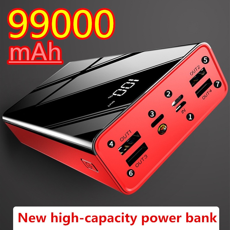 Original Power Bank 99000mAh Large Capacity External Battery Fast ...