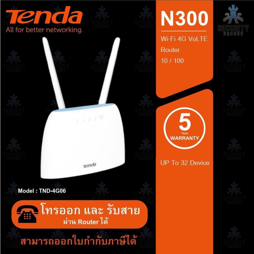 Tenda 4G06 TND-4G06 N300 Wi-Fi 4G LTE Router รับประกันสินค้า 5 ปี | Shopee Thailand